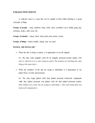 Collective nouns. | DOCX