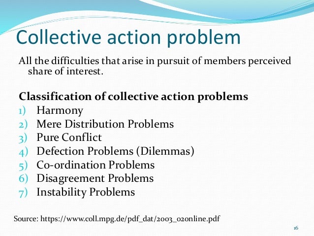 Collective action in natural resource management