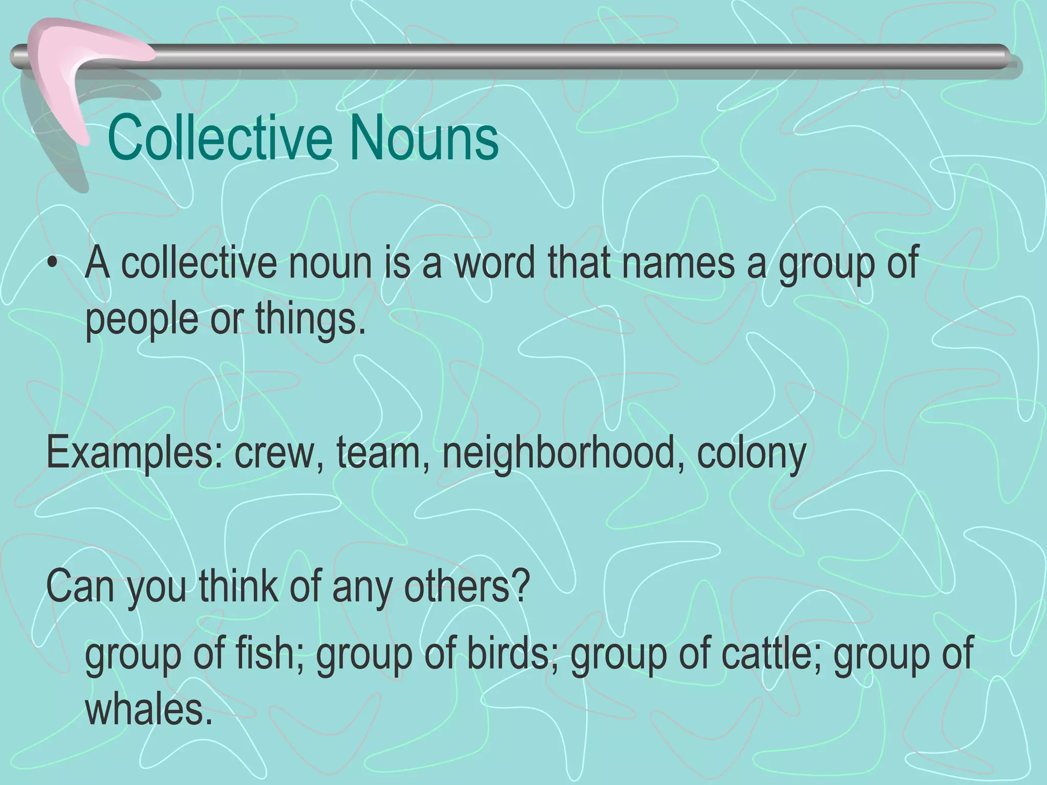Collective and compound nouns eng. 4 | PPTX