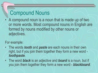 Collective and compound nouns eng. 4 | PPTX