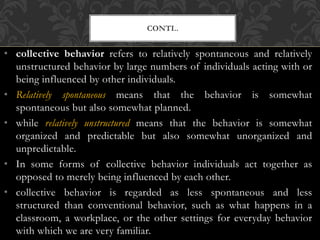 PPT on Collective behavior and its factors made by JYOTI PALI, PhD ...