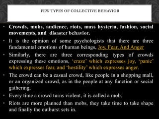 PPT on Collective behavior and its factors made by JYOTI PALI, PhD ...