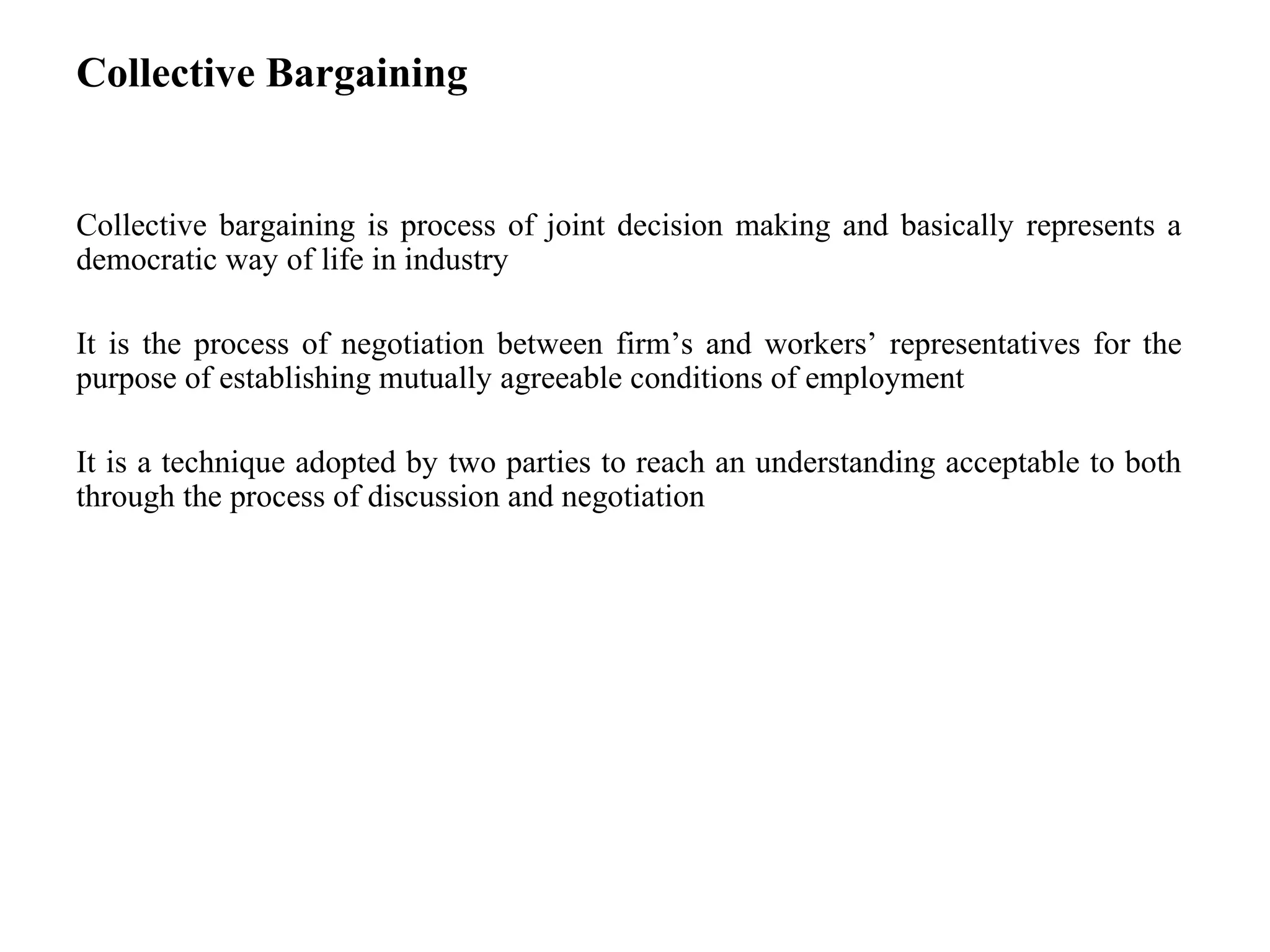 Collective bargaining | PPT
