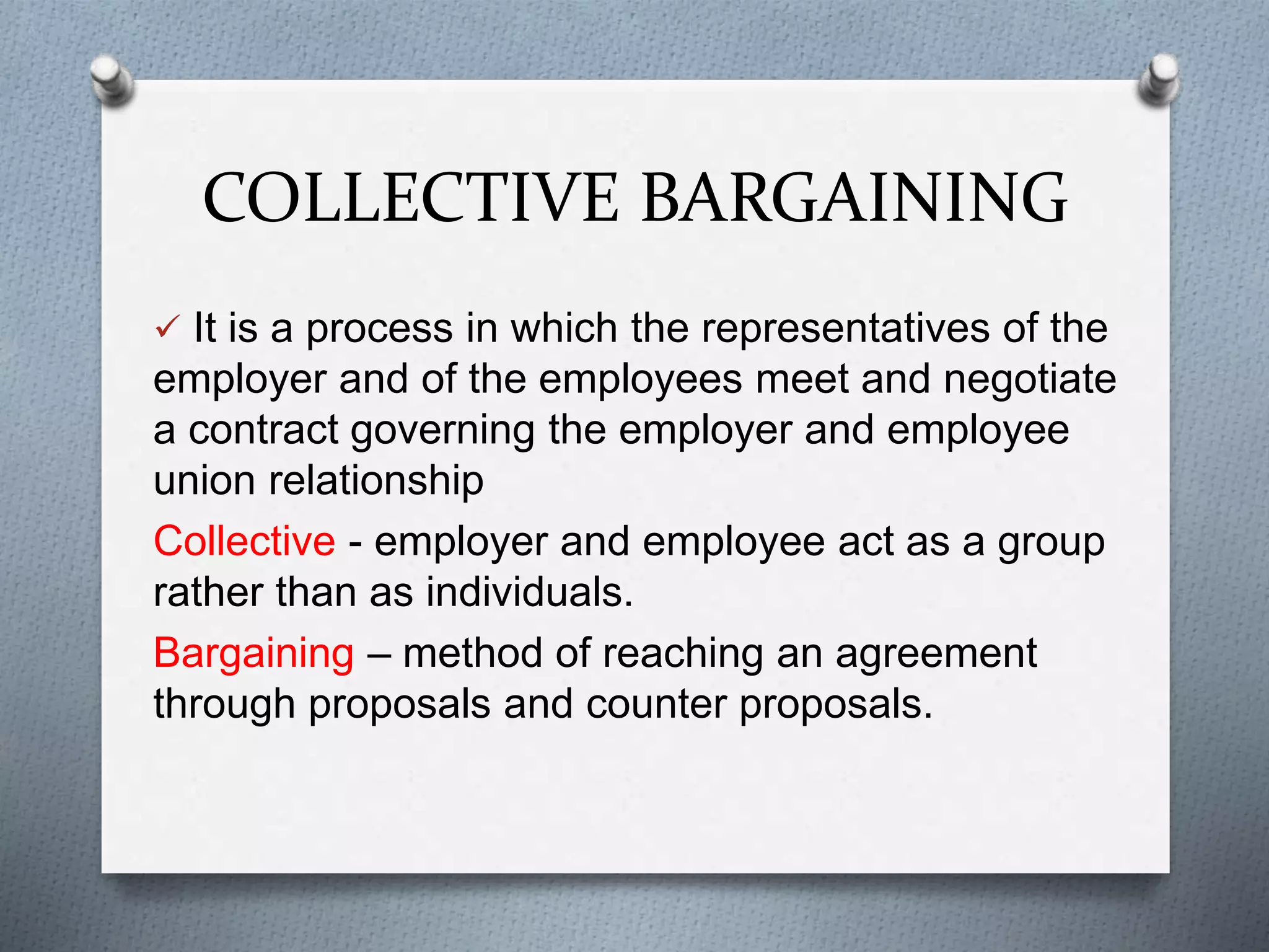 Collective bargaining | PPTX