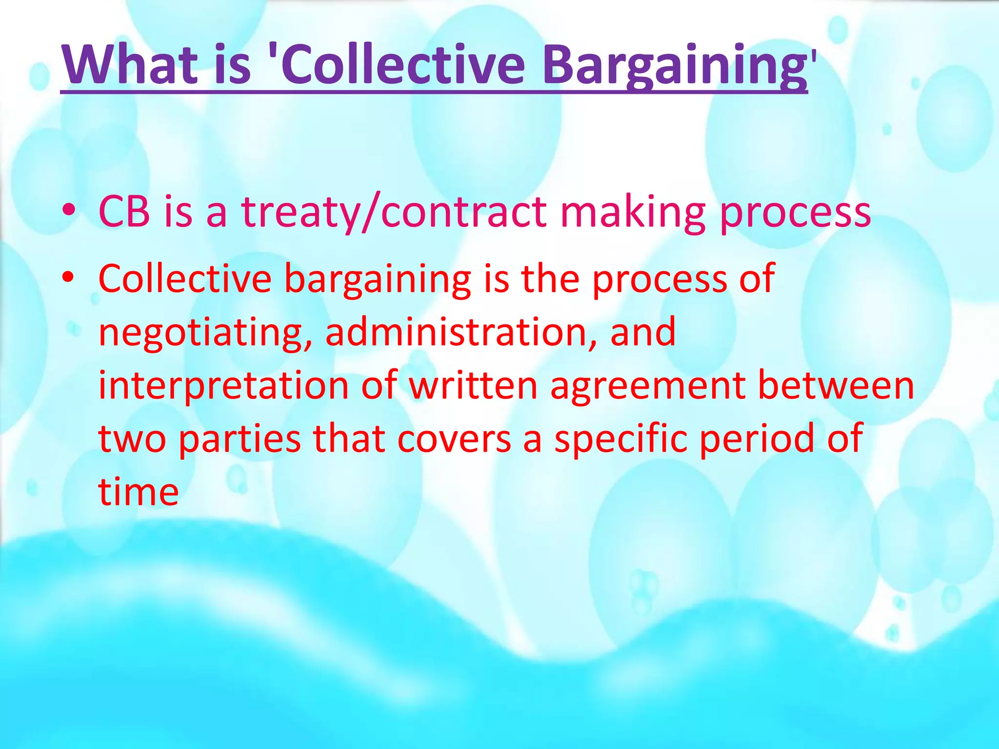Collective bargaining process | PPTX