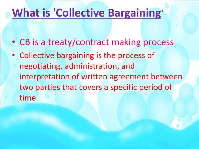 Collective bargaining process | PPT