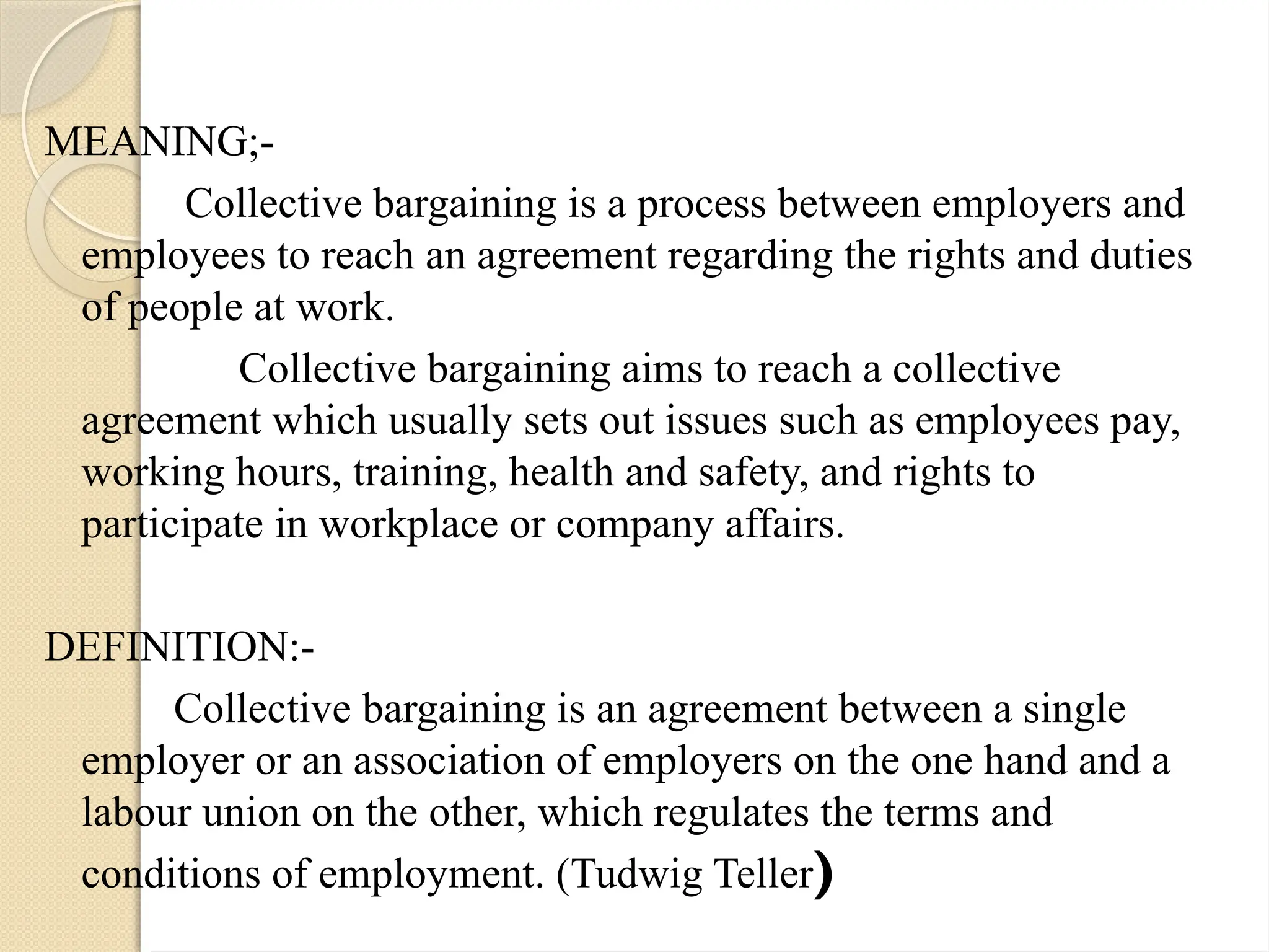 collective bargaining PPT for M.Sc Nursing | PPTX