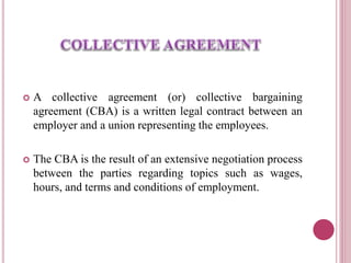 Collective bargaining process Vs Collective agreement | PPTX