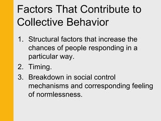 Collective behavior and social change | PPT