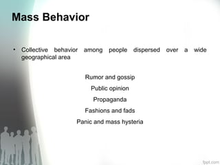 Collective behavior and social movements | PPT