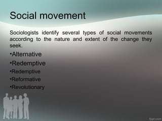 Collective behavior and social movements | PPT