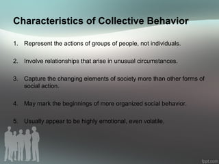Collective behavior and social movements | PPT