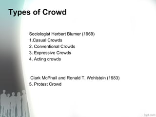 Collective behavior and social movements | PPT