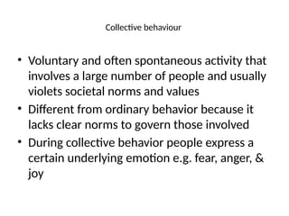 Collective behaviour .pptx sociology course | PPTX