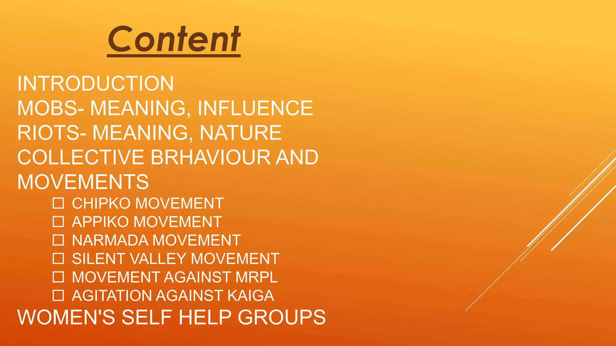 Collective behaviour and protests | PPTX