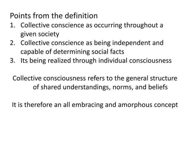 Collective conscience emile durkheim | PPT
