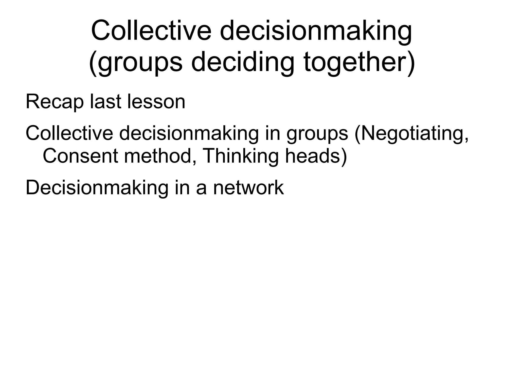 Collective Decisionmaking | PPT