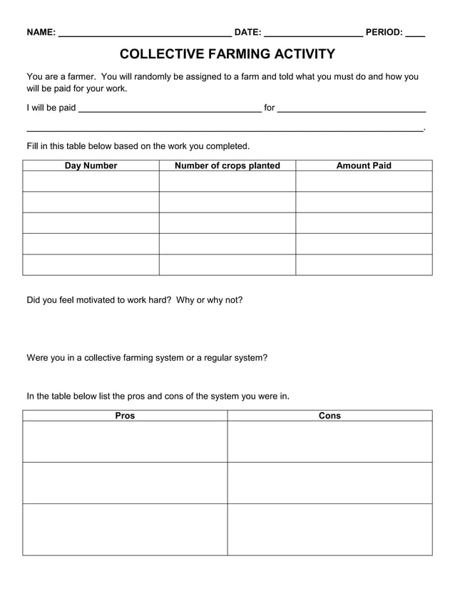 Collective farming activity | PDF