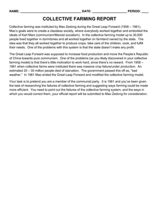 Collective farming activity | PDF