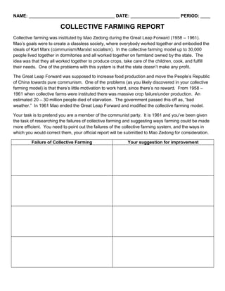 Collective farming activity | DOCX