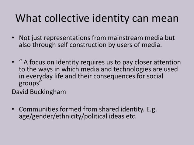 Collective identity lesson two | PPTX