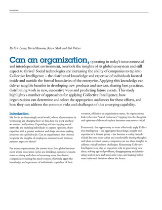 IBM Collective intelligence | PDF