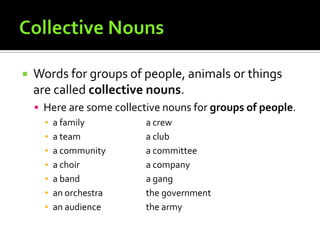 Collective Nouns | PPTX