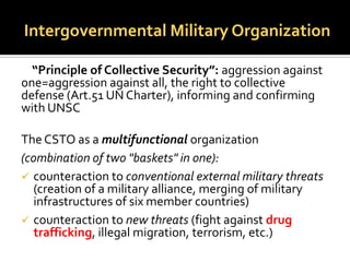 Collective security treaty organization | PPTX | Politics