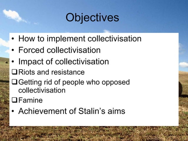 Collectivisation In Russia | PPT | Agriculture | Industries