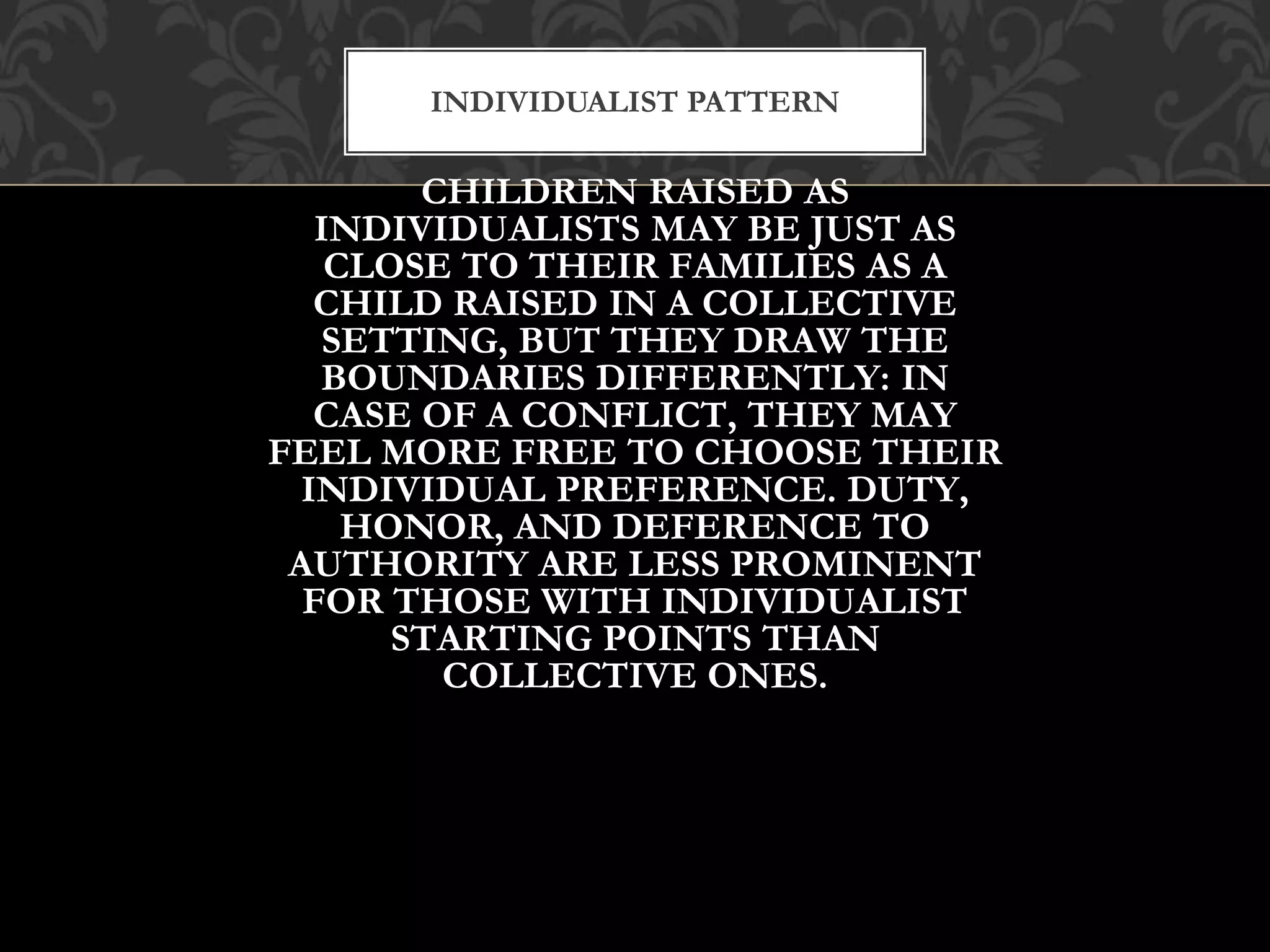 Collectivism versus individualism | PPTX