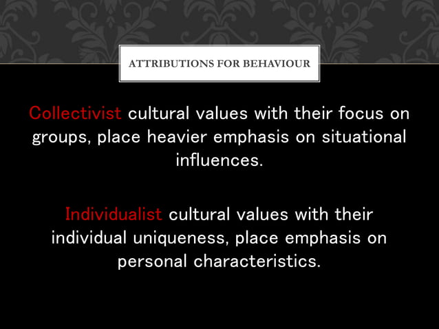 Collectivism versus individualism | PPTX | Family and Relationships