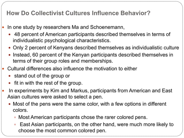 Collectivistic cultures | PPT
