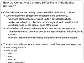 Collectivistic Cultures