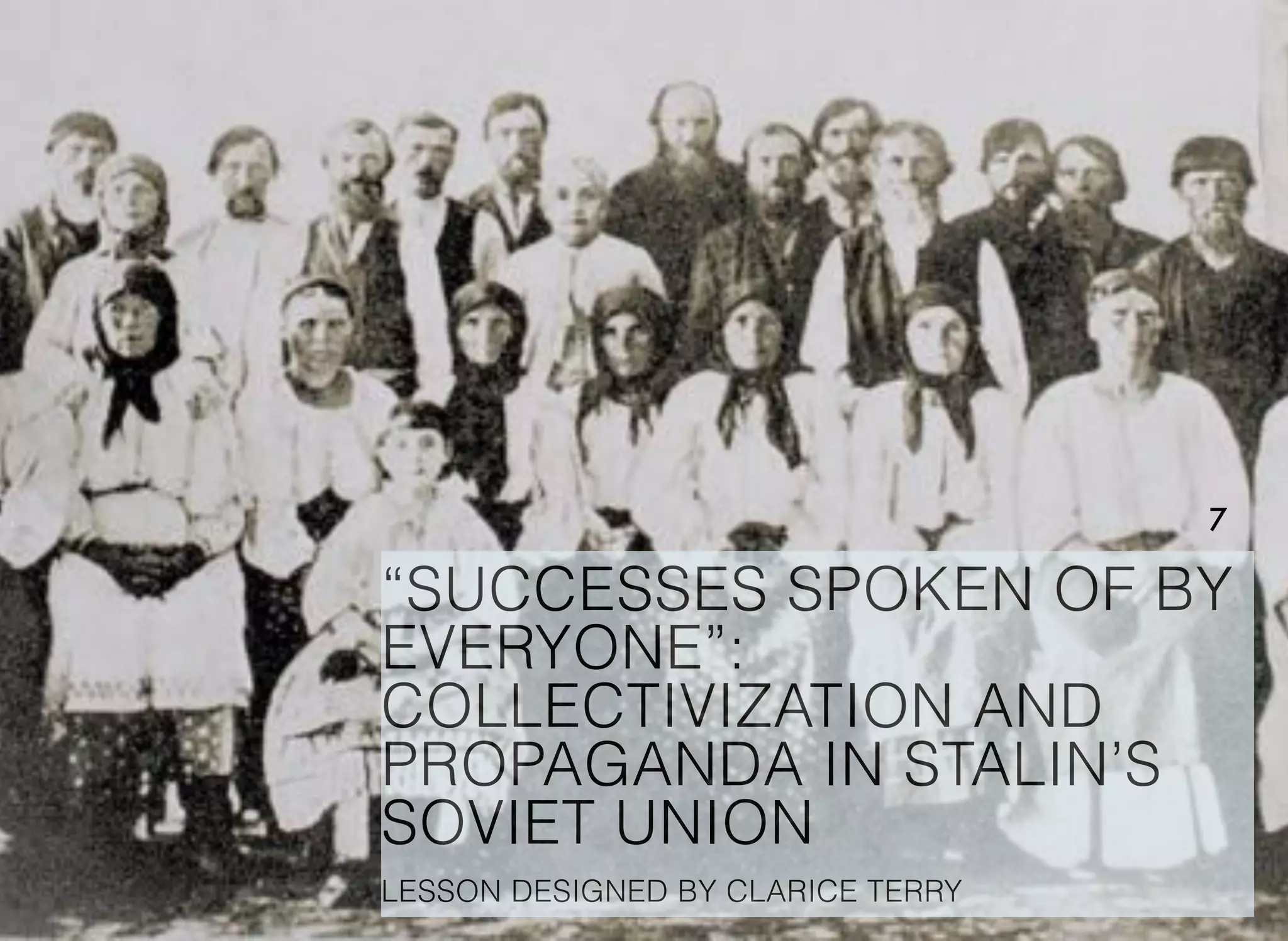 Collectivization and Propaganda in Stalin's Soviet Union | PDF