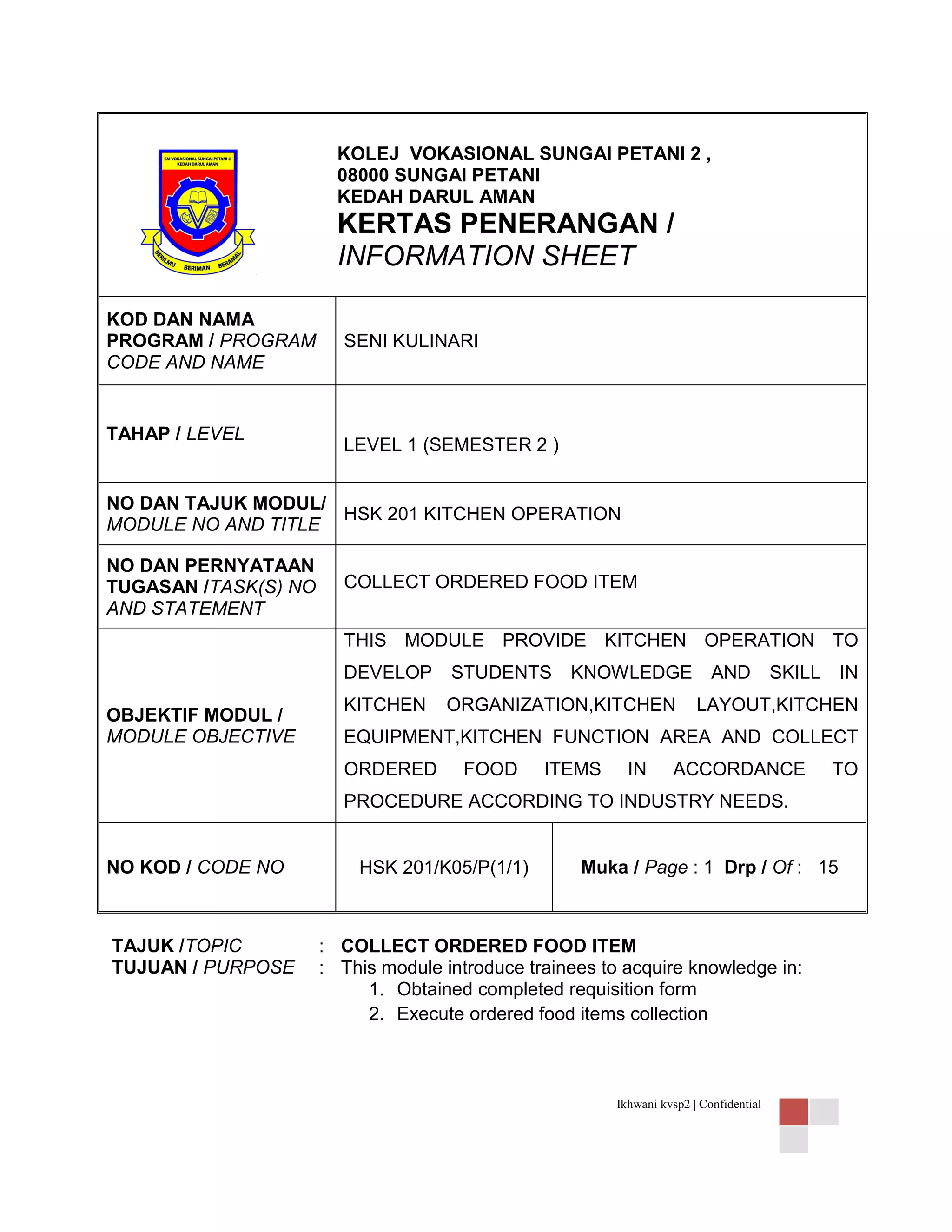 Collect ordered food item.. | PDF