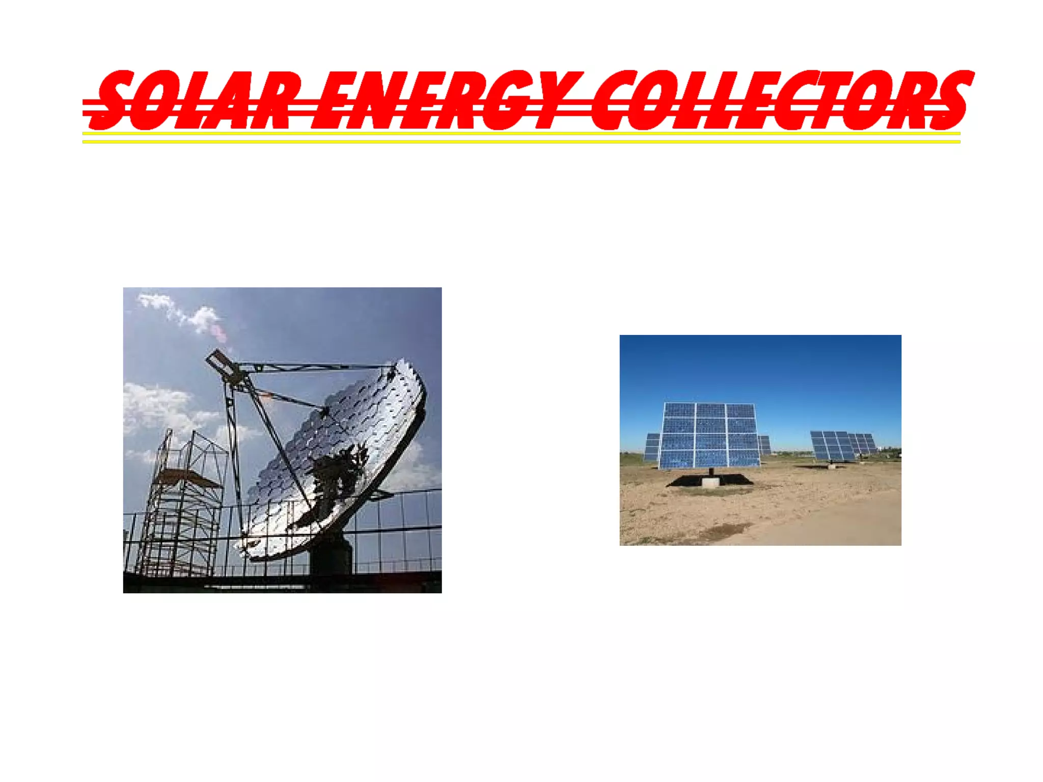Solar Energy Collectors | PPT