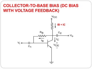 Collector to base bias & self bias | PPTX