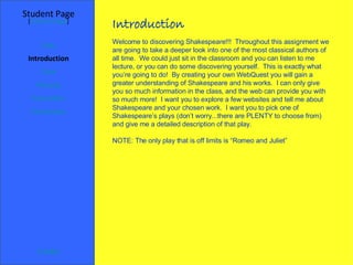 Shakespeare Webquest - Colleen M. | PPT