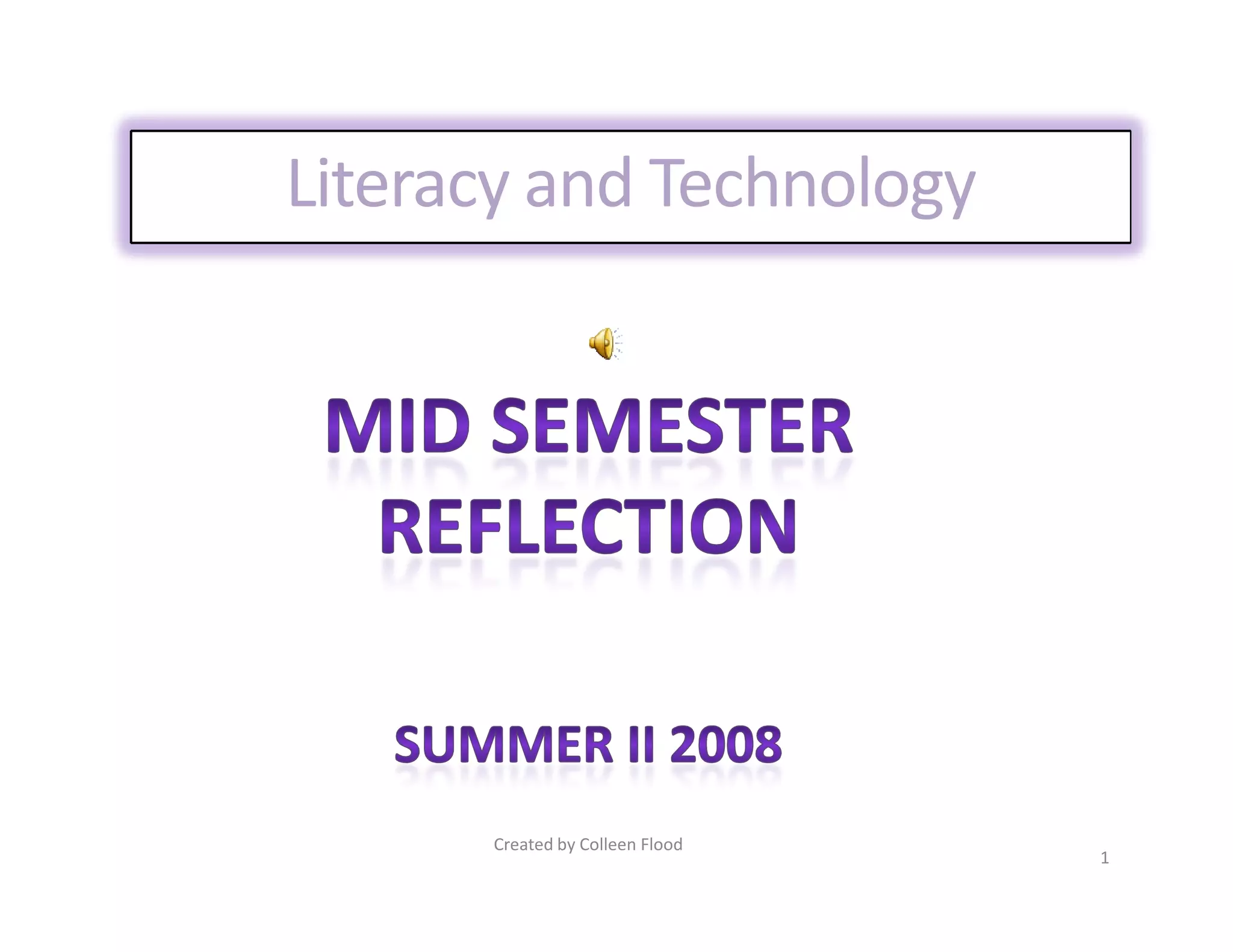 Colleen Mid Term Reflection | PPT