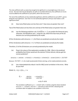 Colleen P Cahill Econometrics Work Example | PDF | Business Accounting ...