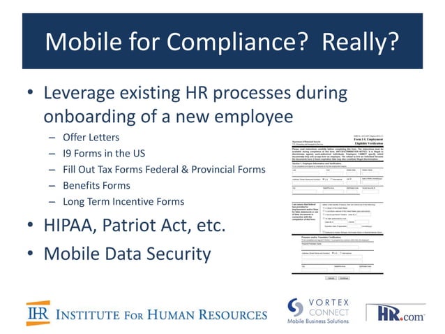 Vortex Connect Mobilizing your Current HR System | PPT