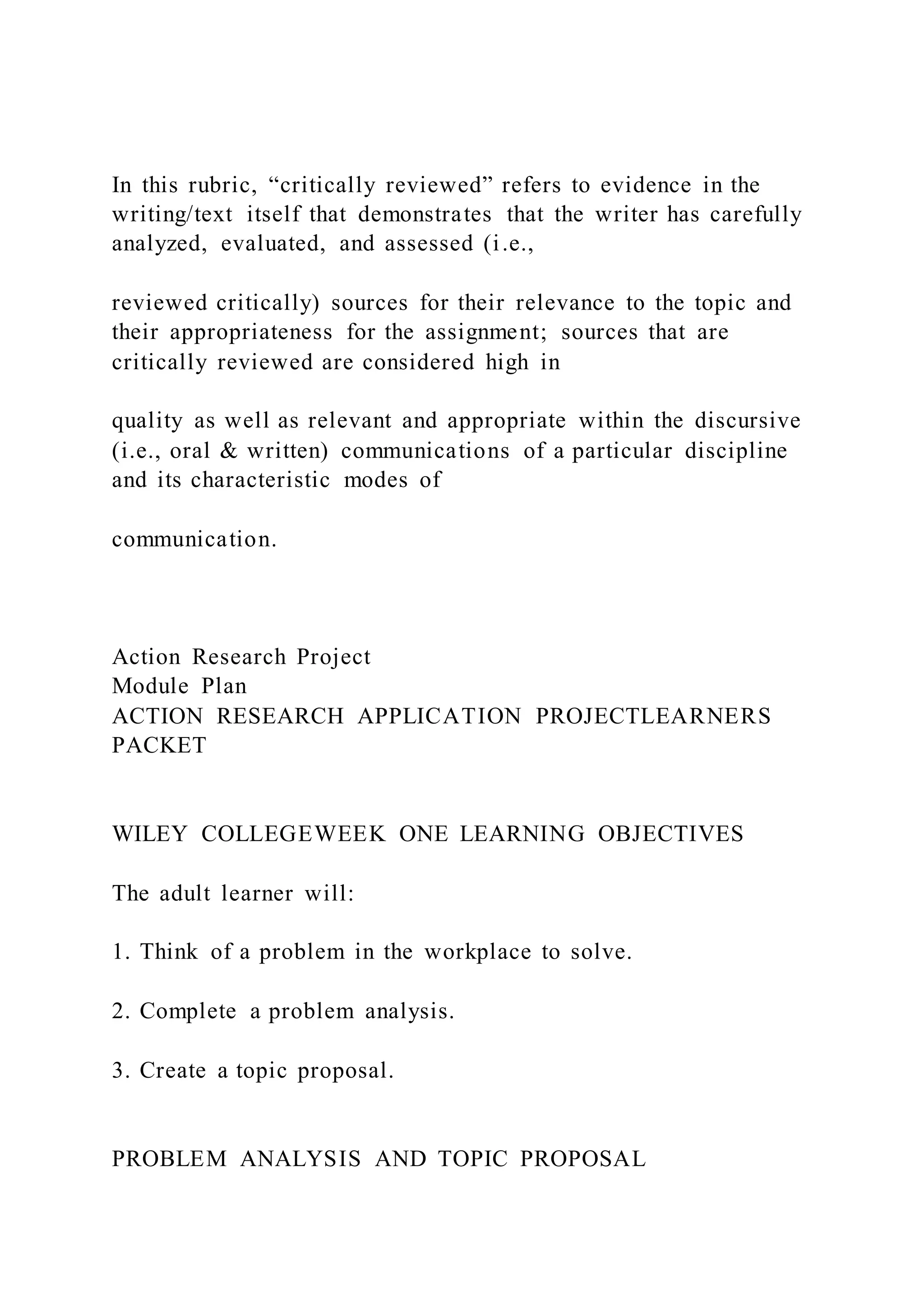 College-Level Writing RUBRIC Criteria | PDF