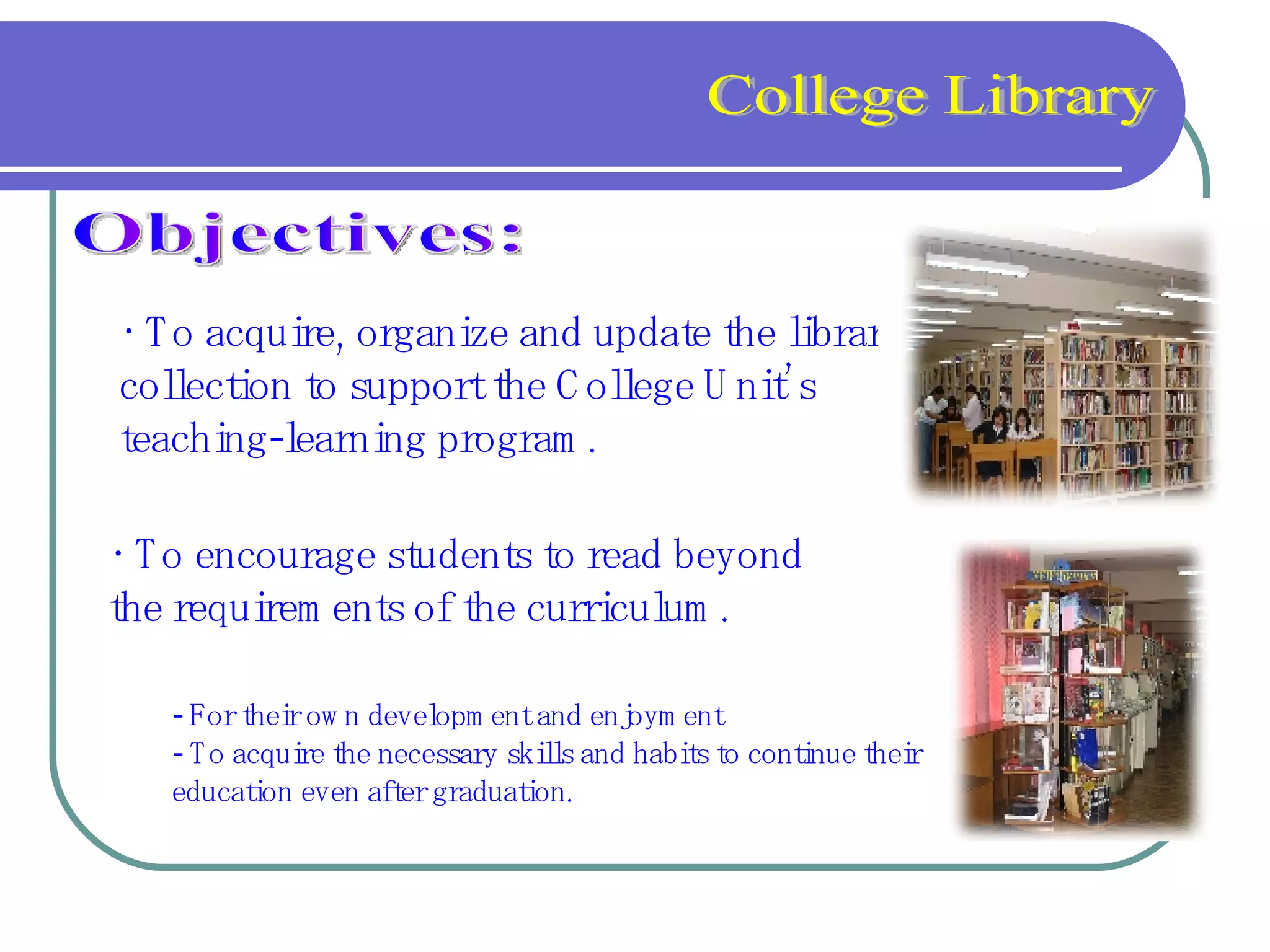 College Library Orientation | PPT