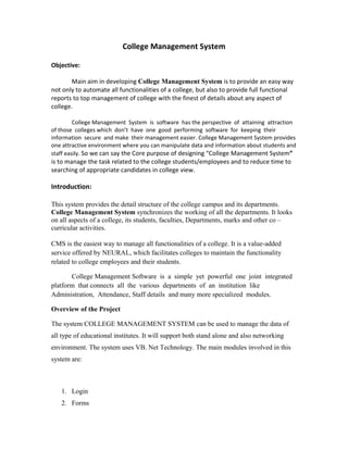 College management-system | DOC