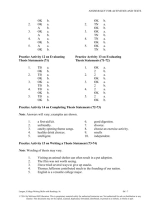 College Writing Skills with Readings 9th Edition Langan Solutions ...
