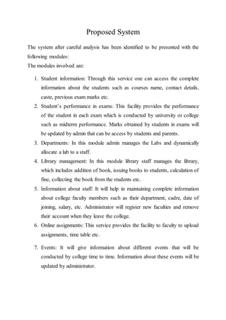 College administation system abstract | DOCX