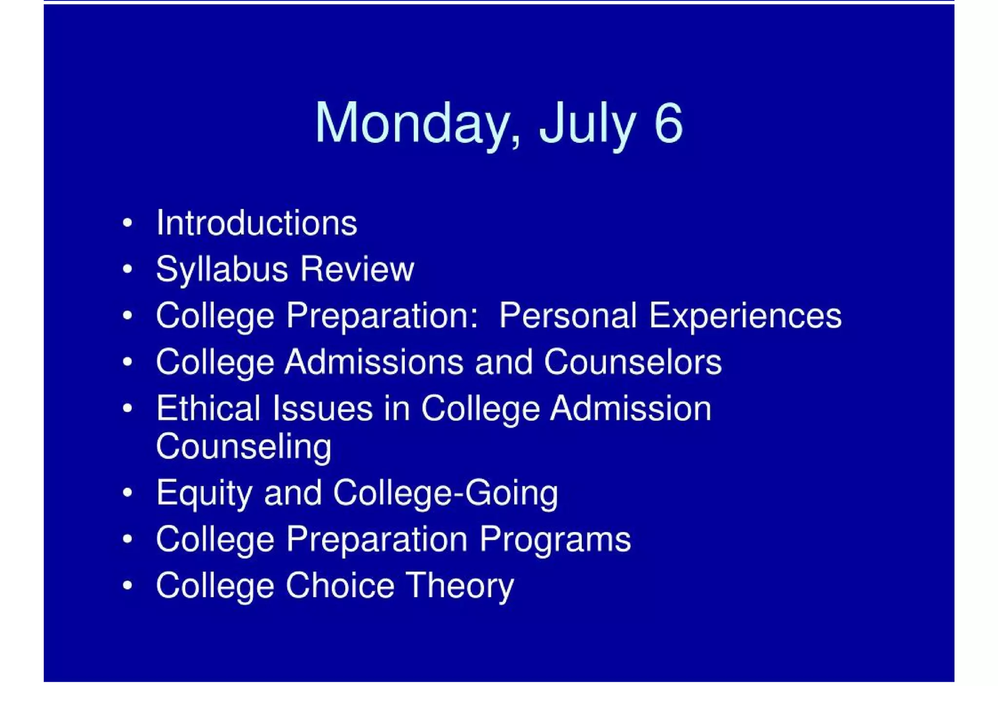 College Admissions Counseling | PPT