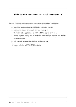 College admission system | DOCX