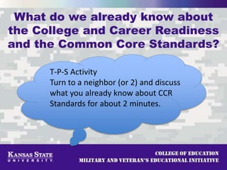 College and career ready military children | PPTX
