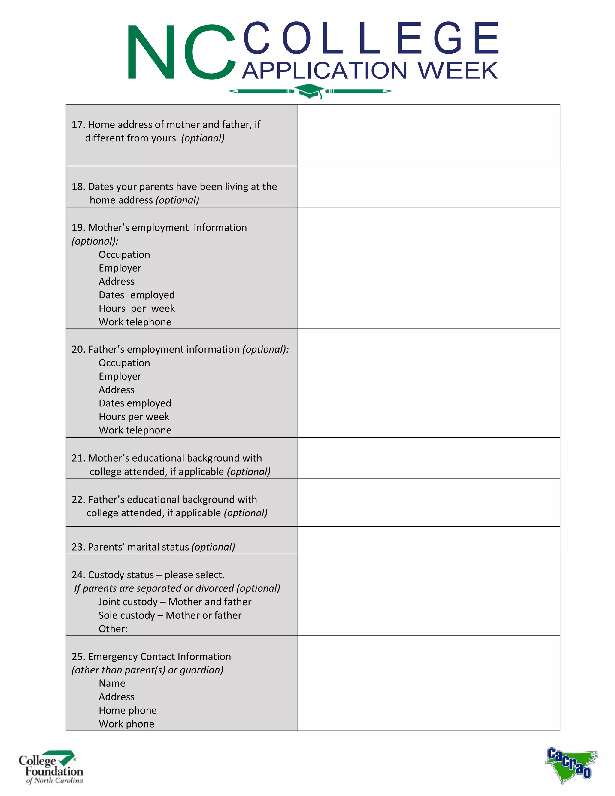 College application checklist student (complete) | PDF